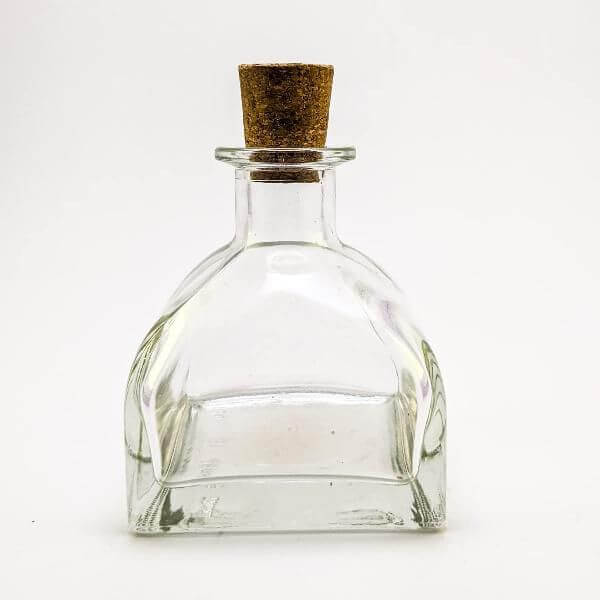 Conical Glass Bottle with Wooden Cork- (100ml) - Suppdock