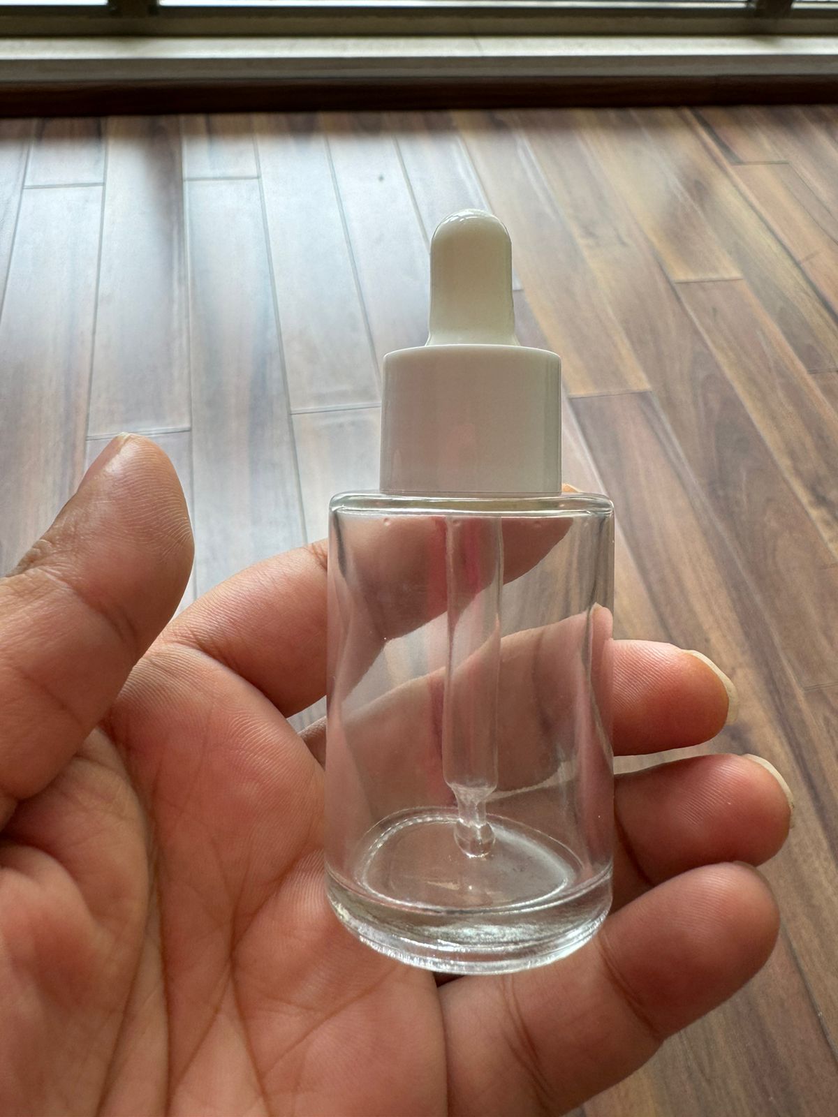 Clear Flat Glass Bottle + Dropper (30ml, 35ml, 45ml) - Suppdock