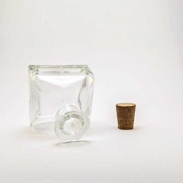 Conical Glass Bottle with Wooden Cork- (100ml) – Suppdock