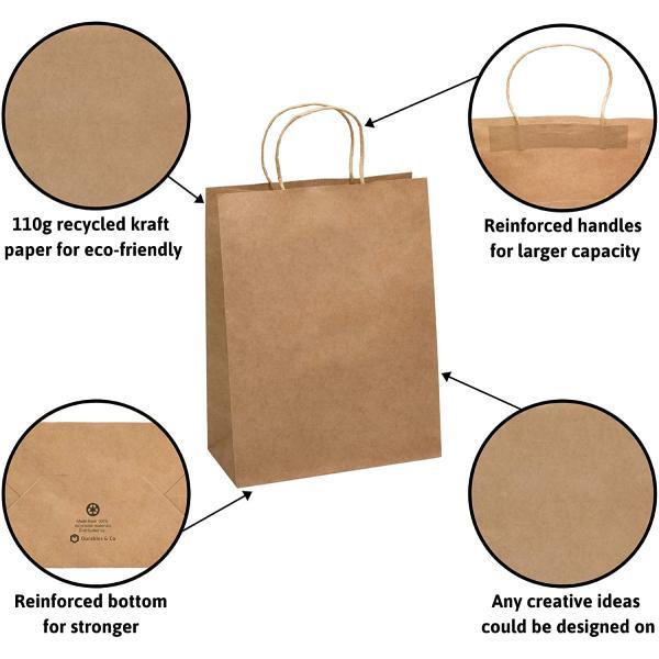 Brown Paper Bags (All Sizes) With Handle - Suppdock